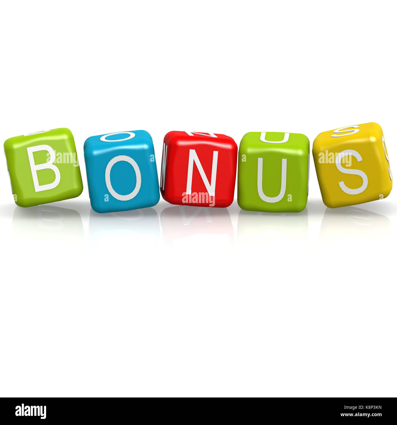 Bonus cube word Stock Photo - Alamy