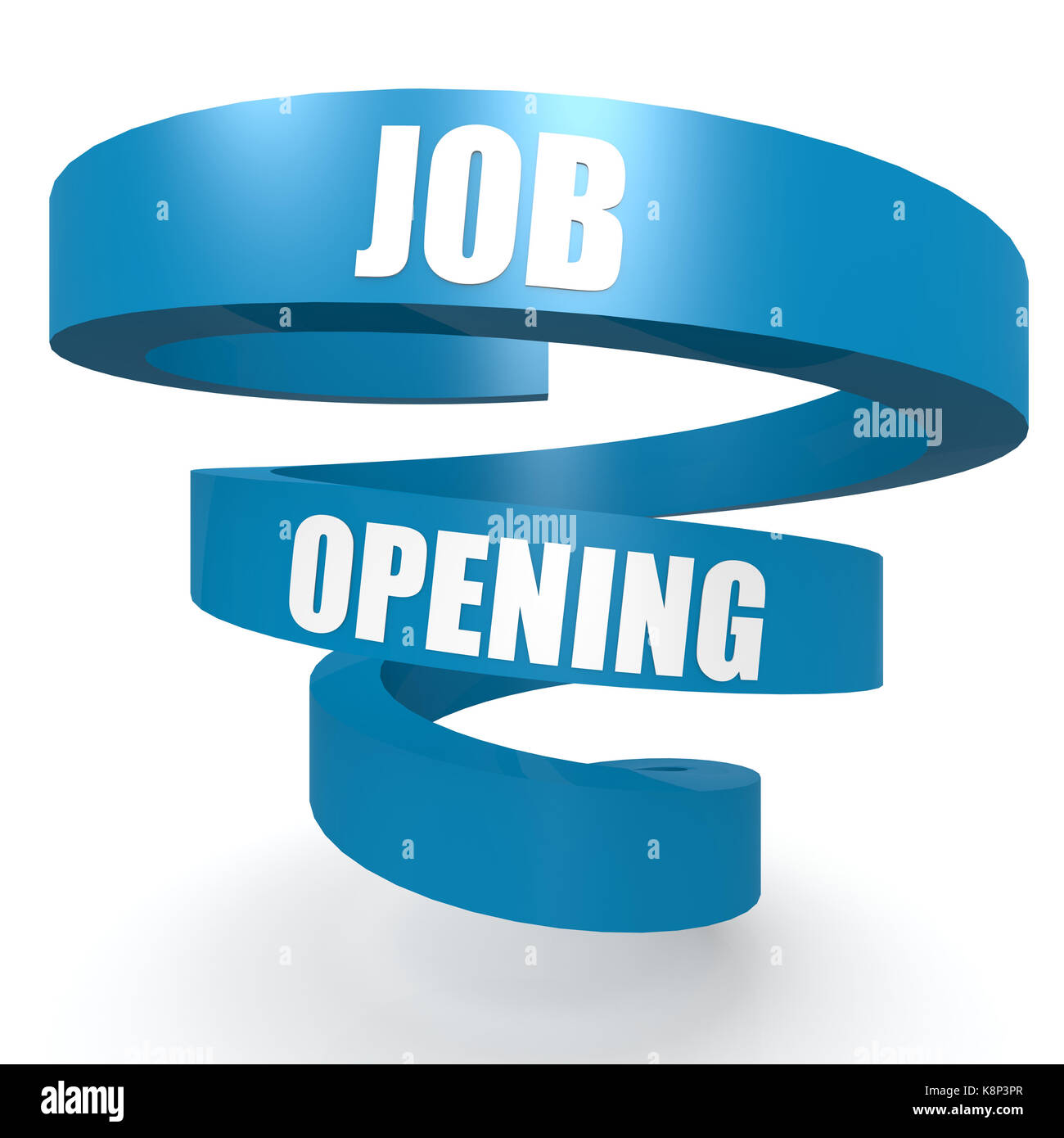 Job opening blue helix banner Stock Photo - Alamy