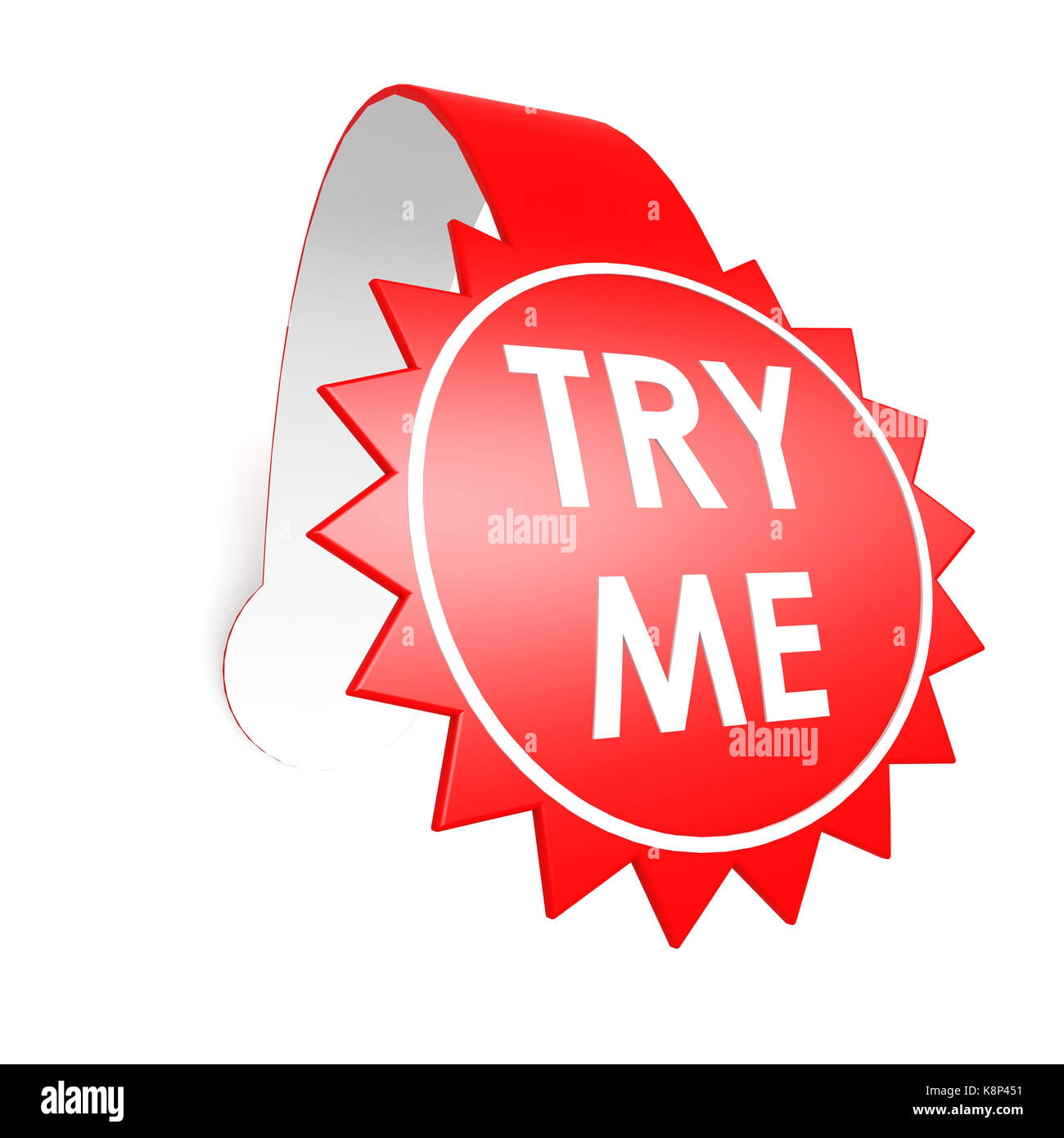 Try me star label Stock Photo - Alamy