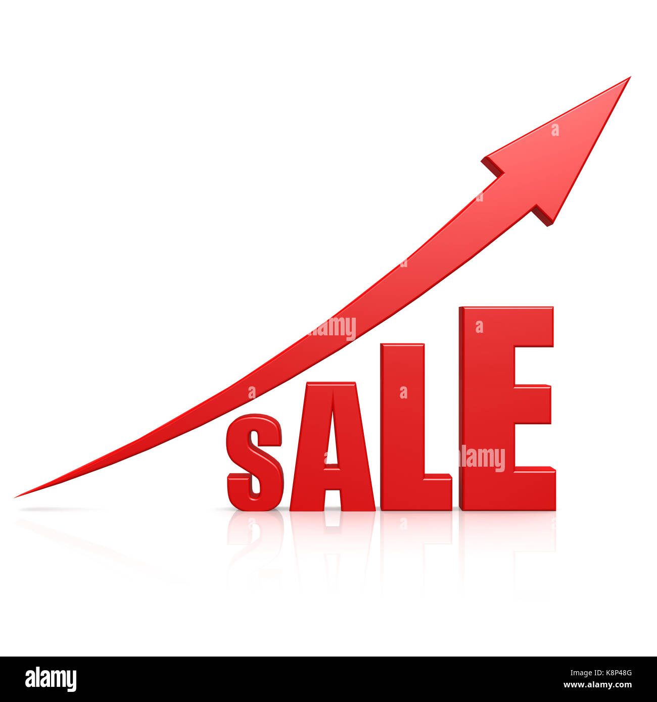 Curve arrow chart Cut Out Stock Images & Pictures - Alamy
