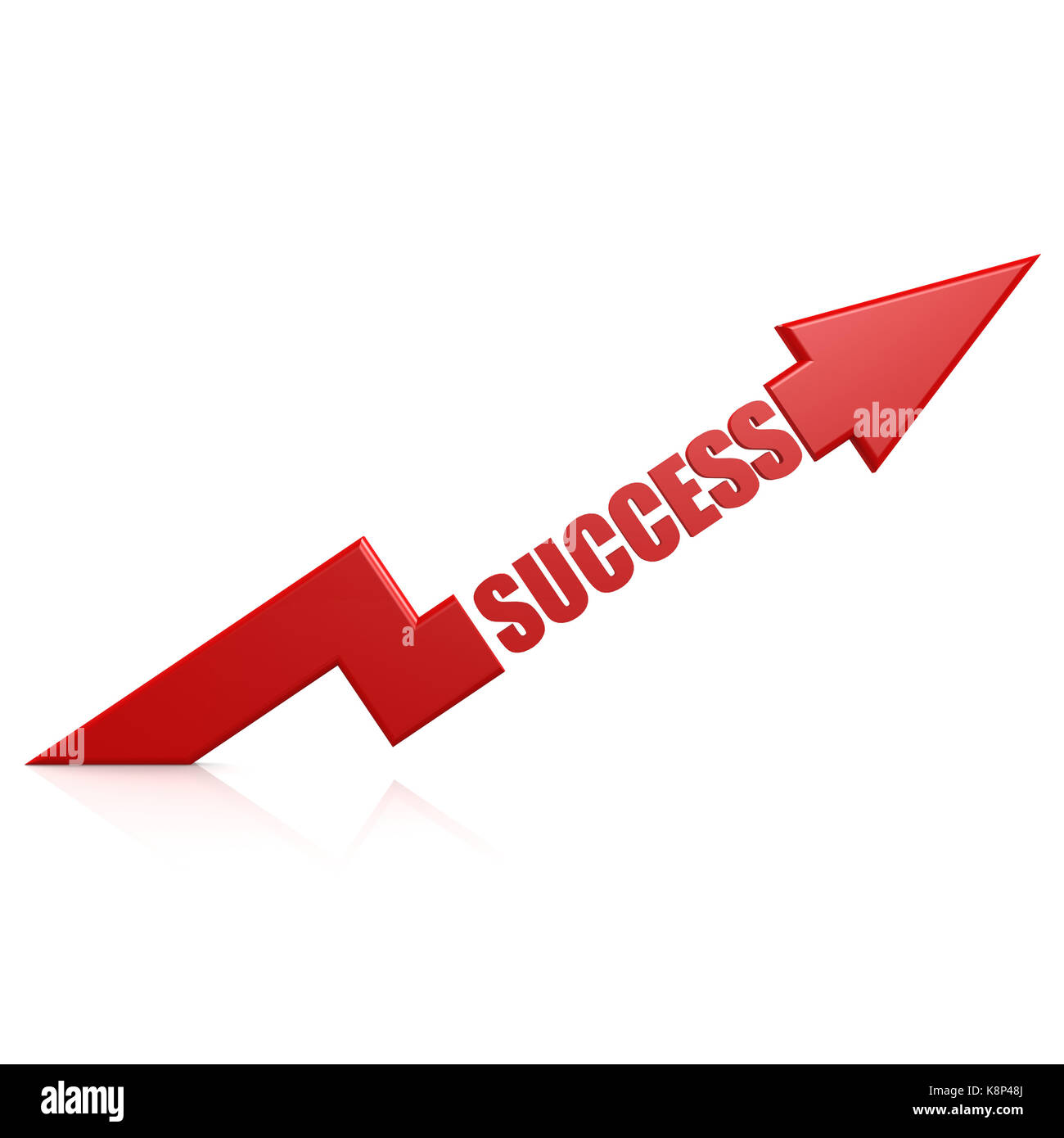 Success arrow up red Stock Photo - Alamy