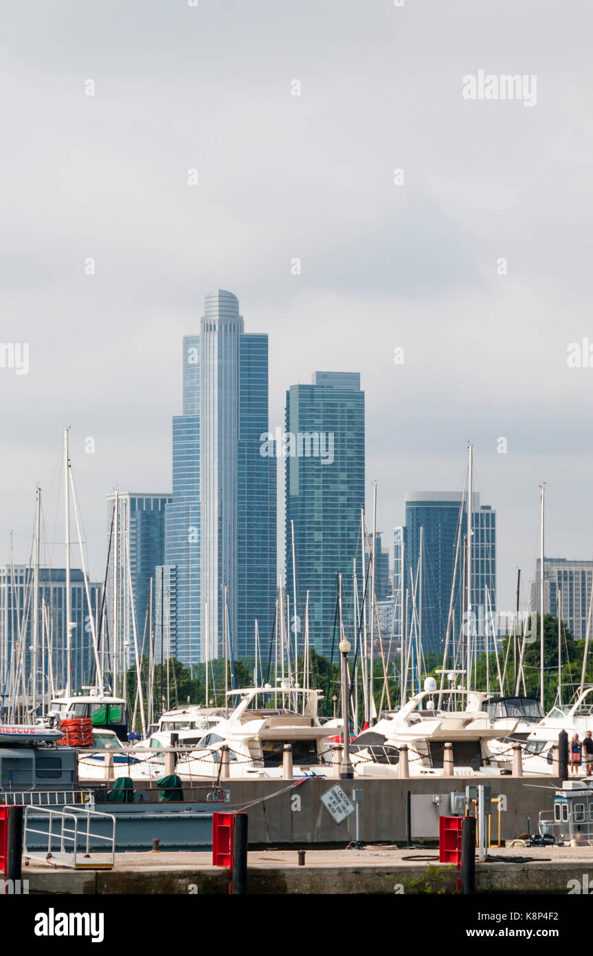 High rise skyscraper skyscrapers building buildings boats hi-res stock ...