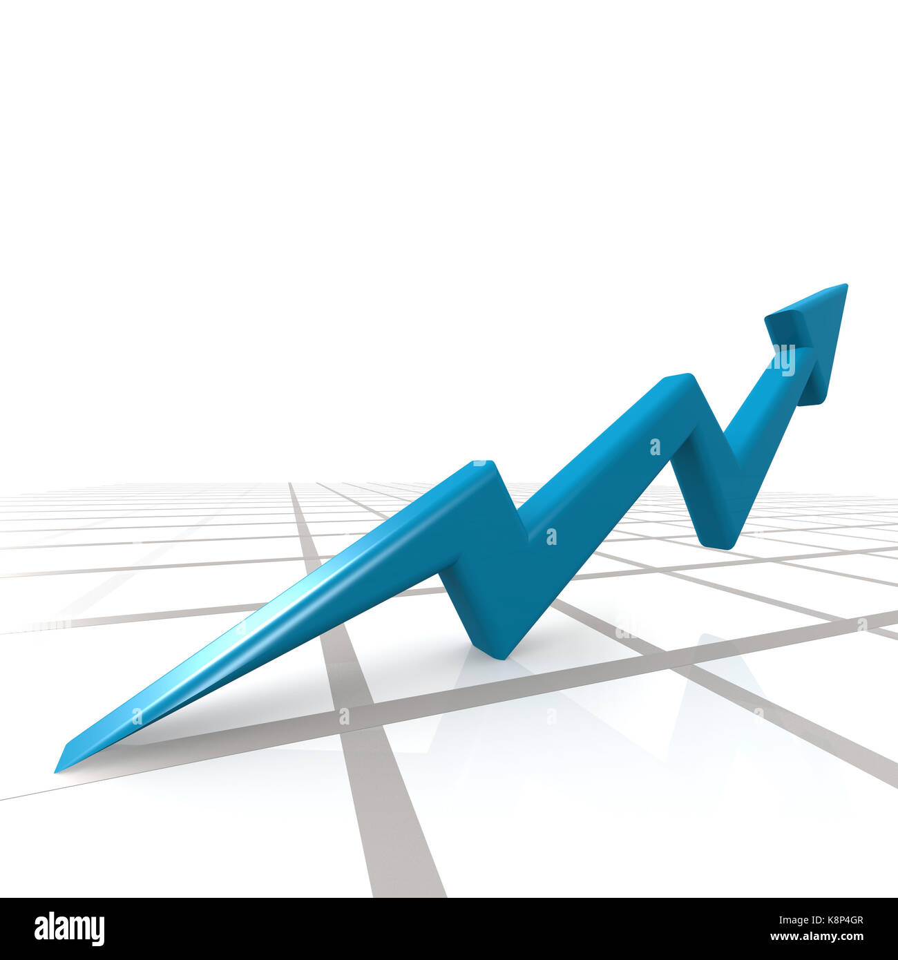 Blue up arrow Stock Photo - Alamy