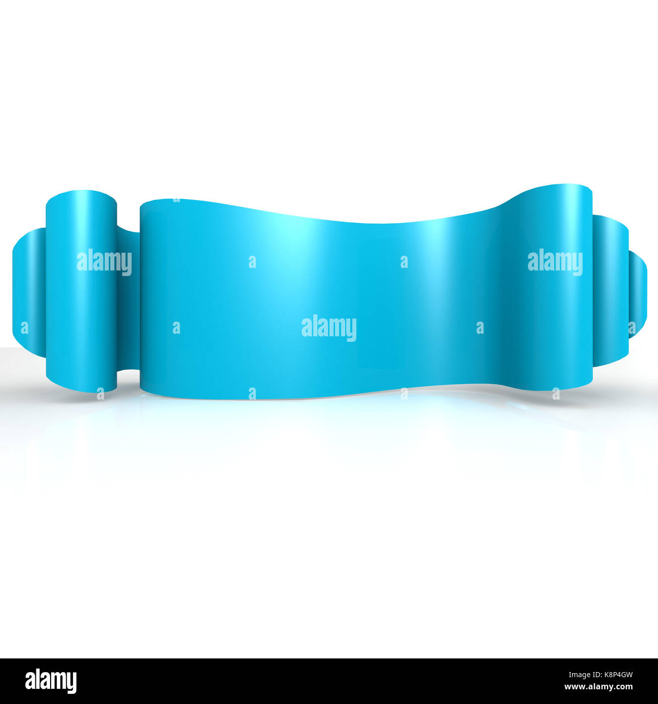 Blue wave ribbon Stock Photo - Alamy