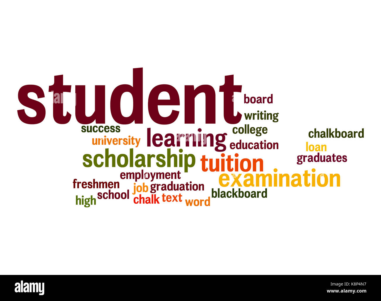 Student word cloud Stock Photo - Alamy