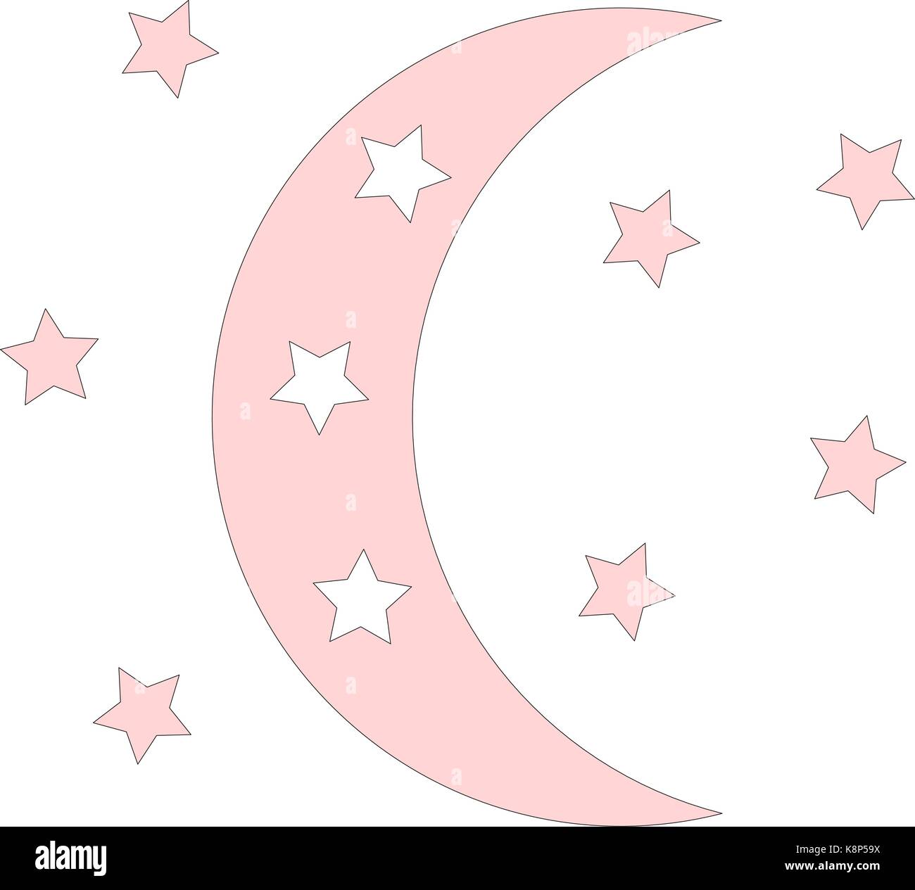 Baby girl in star Stock Vector Images - Alamy