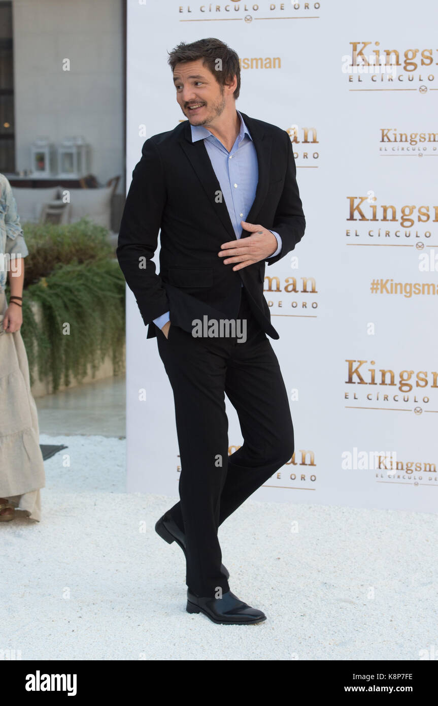 Madrid, Spain. 20th Sep, 2017. Actor Pedro Pascal during photocall of ...