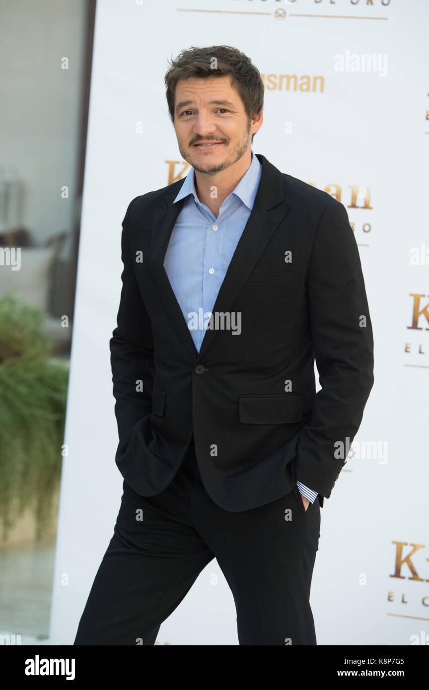 Madrid, Spain. 20th Sep, 2017. Actor Pedro Pascal during photocall of ...