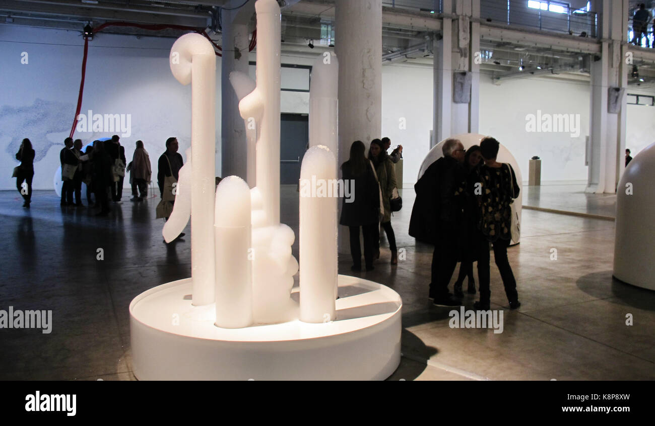 "Cloud Canyons" by David Medalla on show as part of the Lyon Biennale ...