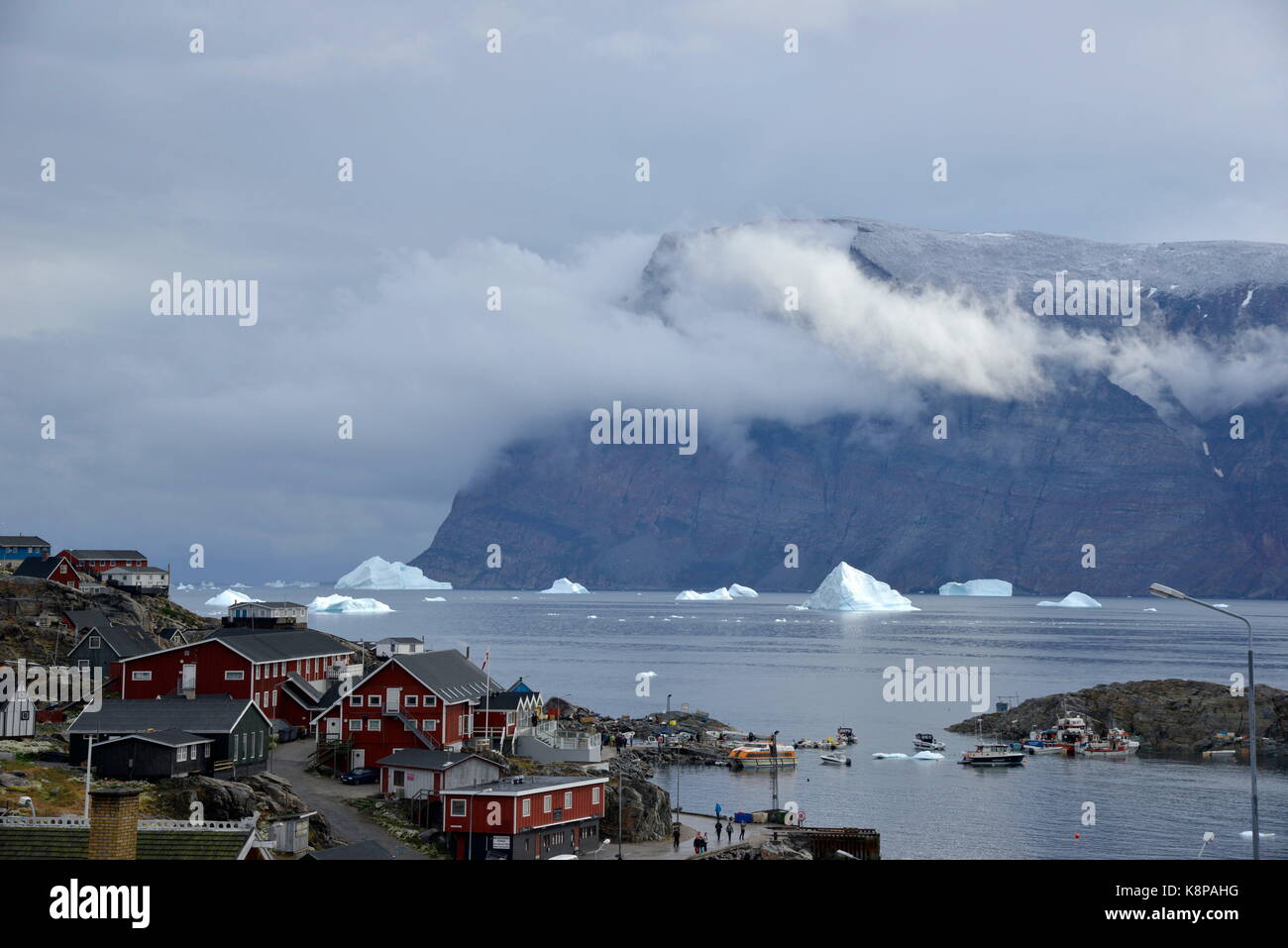 The landscape of a fjord in west coast of greenland hi-res stock ...