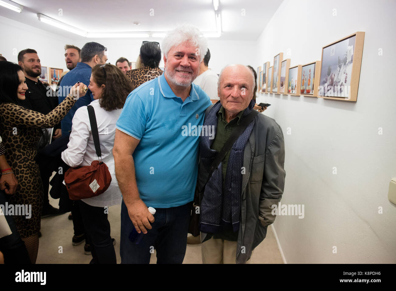 The film director Pedro Almodovar and Antonio Lopez during the ...