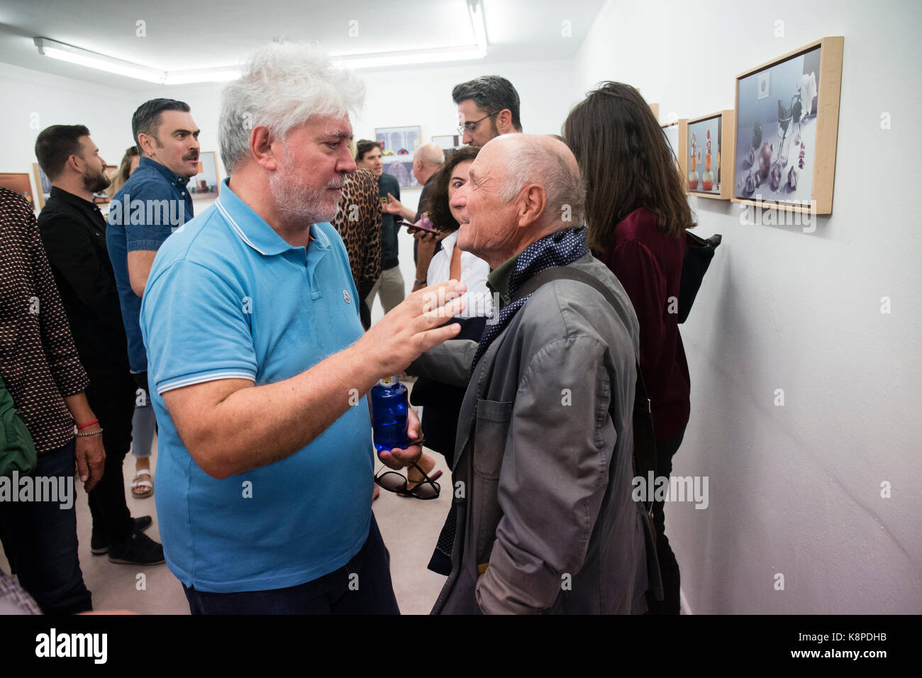 The film director Pedro Almodovar and Antonio Lopez during the ...