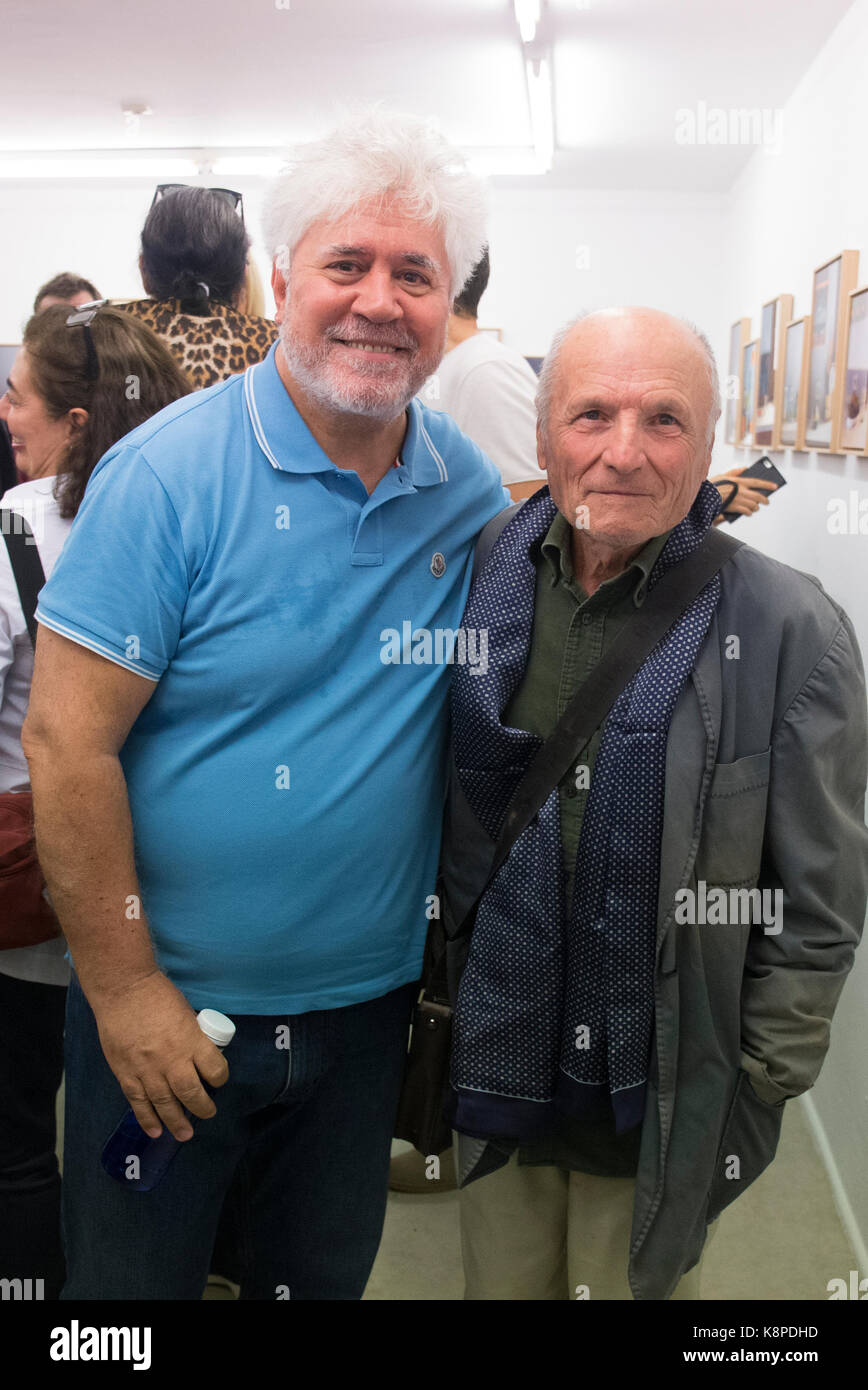 The film director Pedro Almodovar and Antonio Lopez during the ...