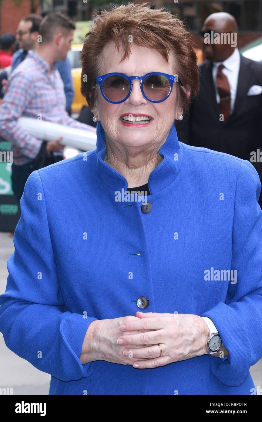 New York, NY, USA. 20th Sep, 2017. Billie Jean King at AOL BUILD on ...