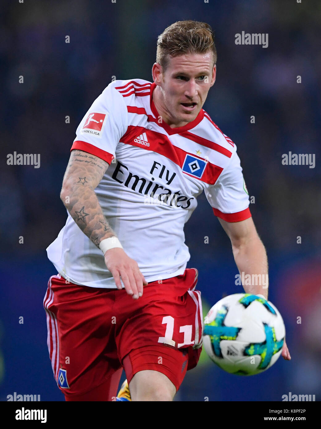Hamburg, Deutschland. 20th Sep, 2017. Andre Hahn (HSV Hamburg Hamburg ...