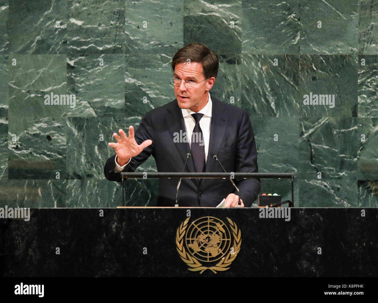 United Nations. 20th Sep, 2017. Dutch Prime Minister Mark Rutte ...