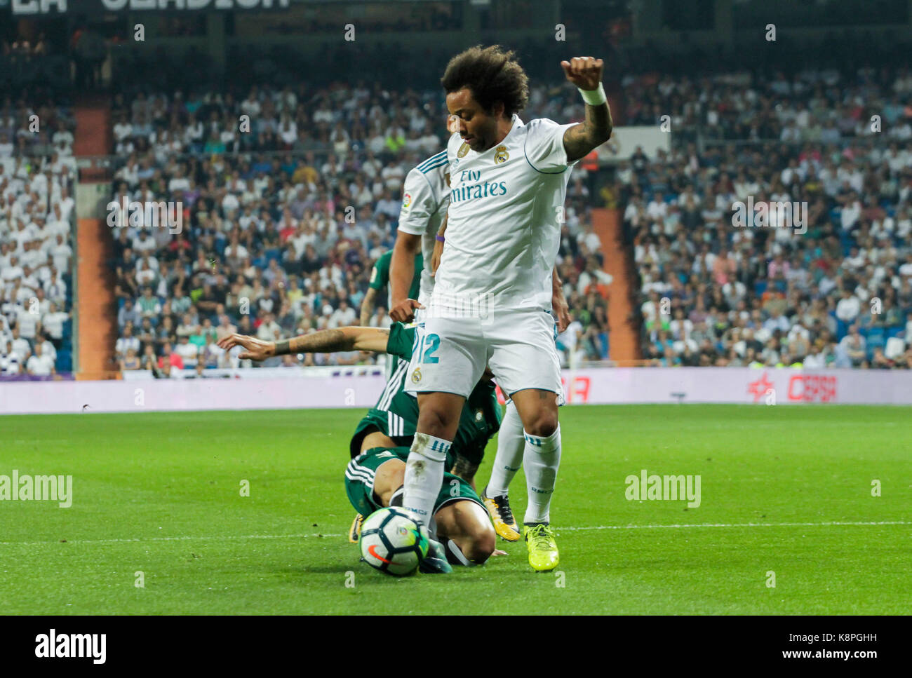Madrid, Spain. 20th Sep, 2017. Real Madrid´s Brazilian defense Marcelo ...
