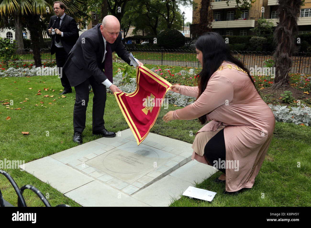 Victoria cross commemorative stone ceremony Stock Photo - Alamy