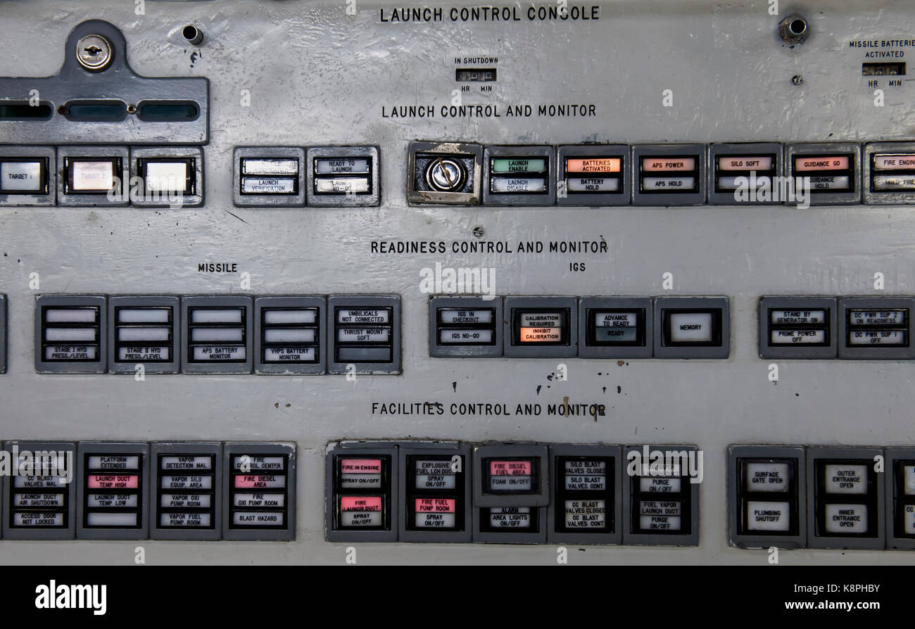 Sahuarita, Arizona, USA. 20th Sep, 2017. Detail of the console in the ...