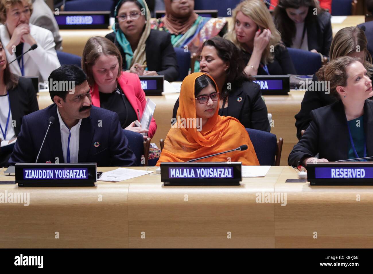 United Nations, New York, USA. 20th Sep, 2017. Malala Yousafzai, UN ...
