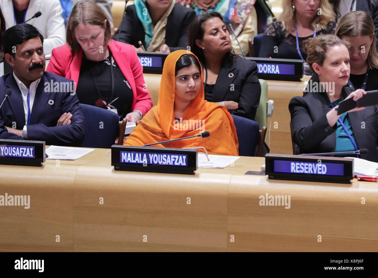 United Nations, New York, USA. 20th Sep, 2017. Malala Yousafzai, UN ...