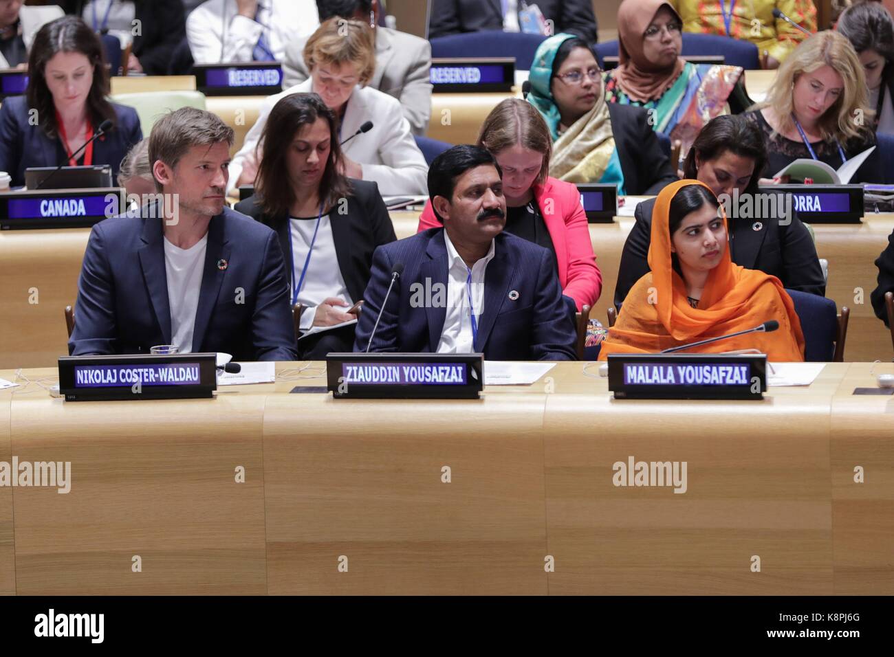 United Nations, New York, USA. 20th Sep, 2017. Malala Yousafzai, UN ...