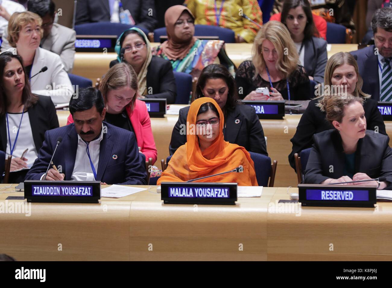 United Nations, New York, USA. 20th Sep, 2017. Malala Yousafzai, UN ...