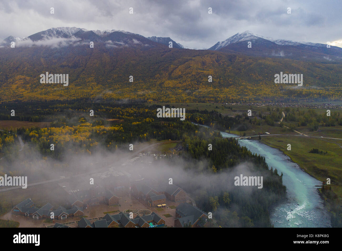 Xinjiang, China. 20th Sep, 2017. Kanas Lake is a lake in Altay ...