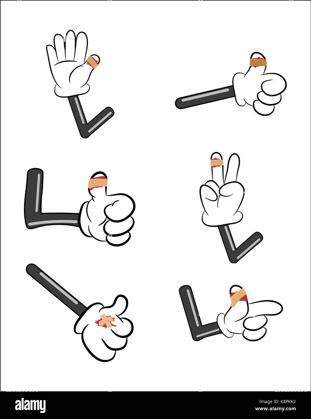Hand injury cartoon Stock Vector Images - Alamy