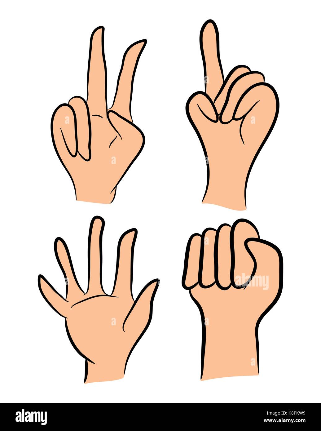 Gesture hand icon template Cut Out Stock Images & Pictures - Alamy