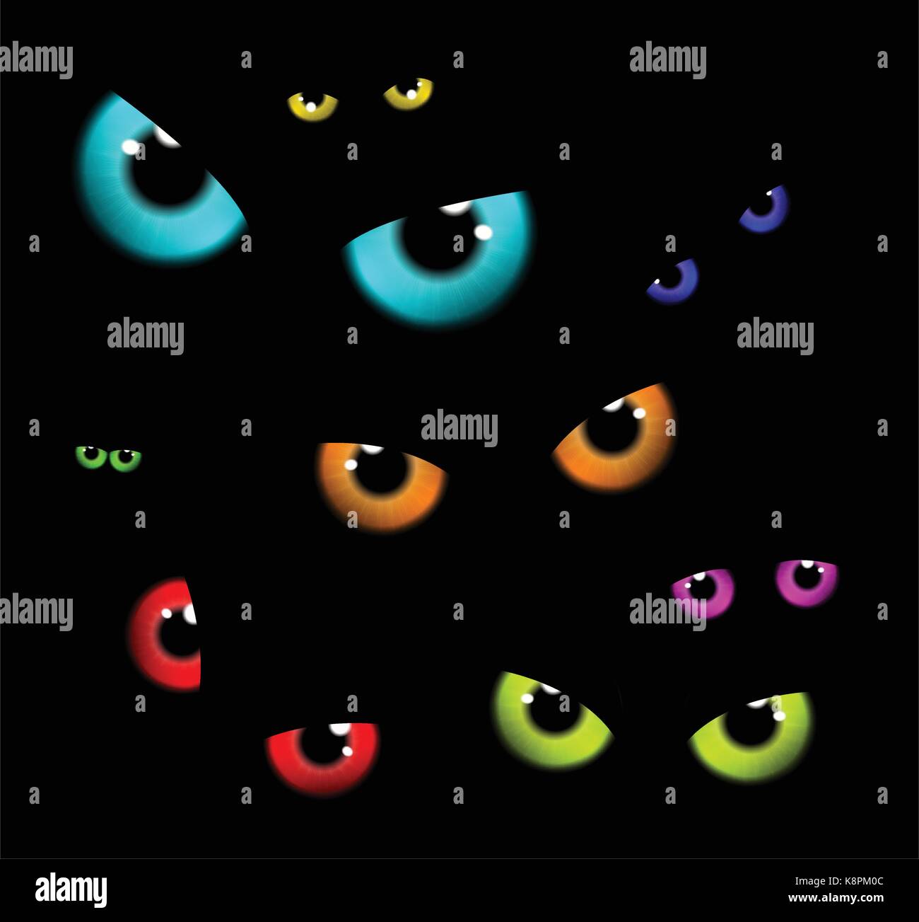 Scary monster eyeballs halloween Stock Vector Images - Alamy
