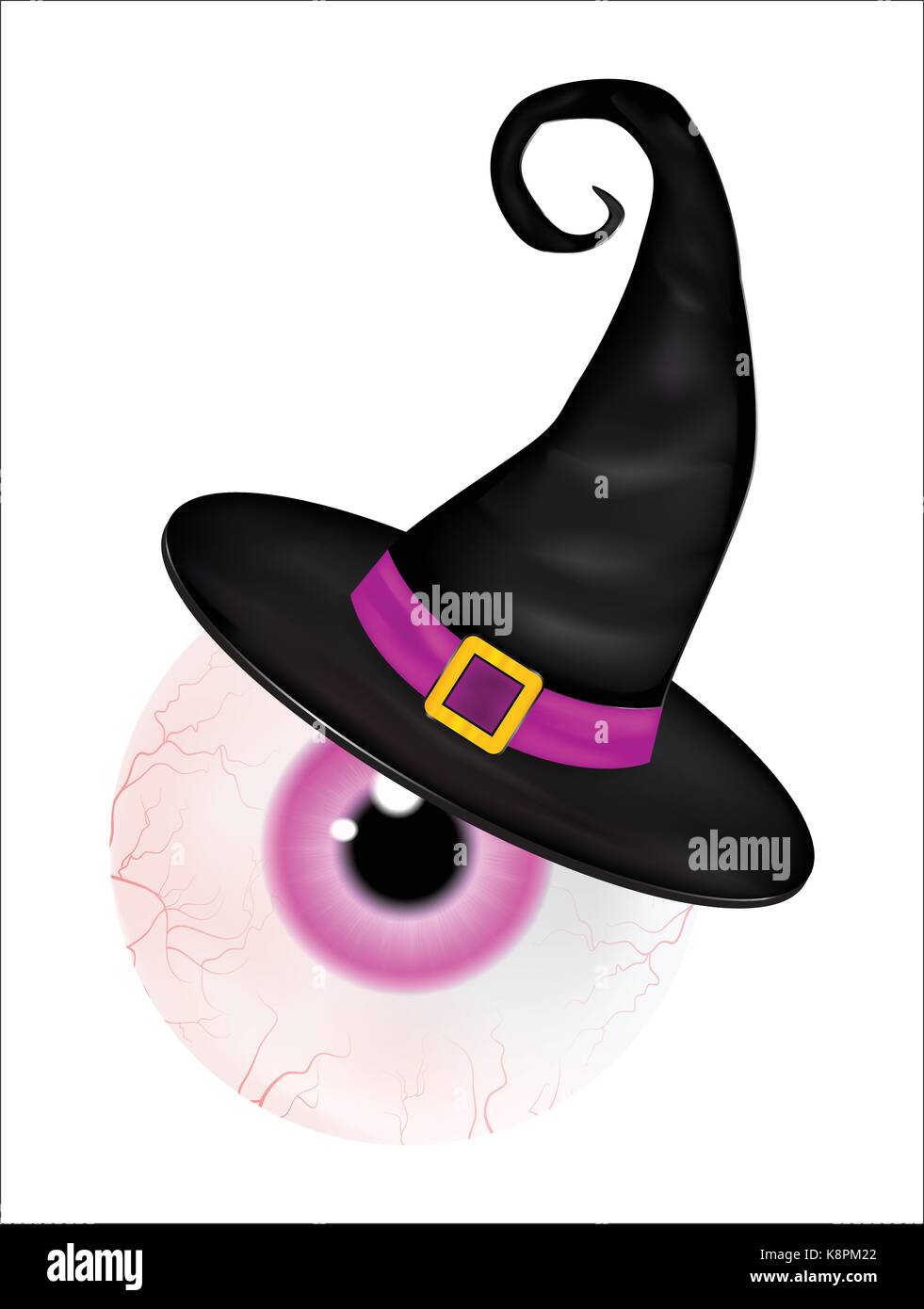 Image of Halloween spooky, scary, realistic human eyeball with colorful ...