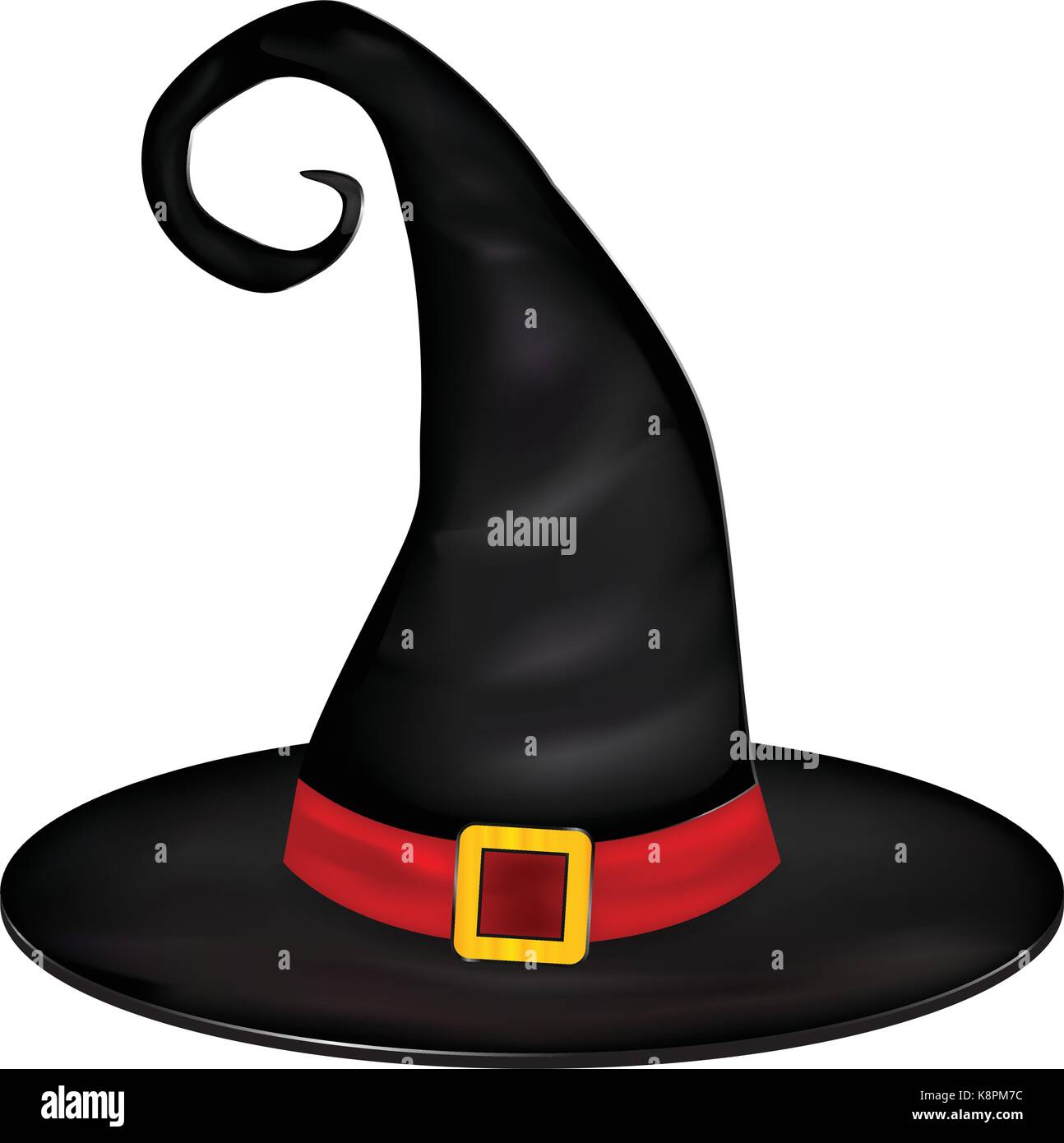 Vector picture of Halloween realistic witches hat. Illustration ...