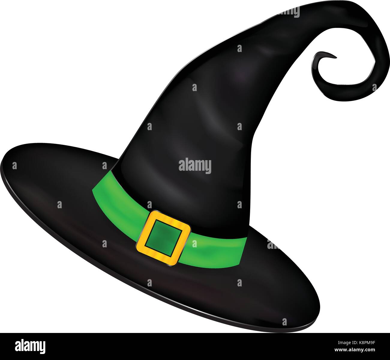 Vector picture of Halloween realistic witches hat. Illustration ...