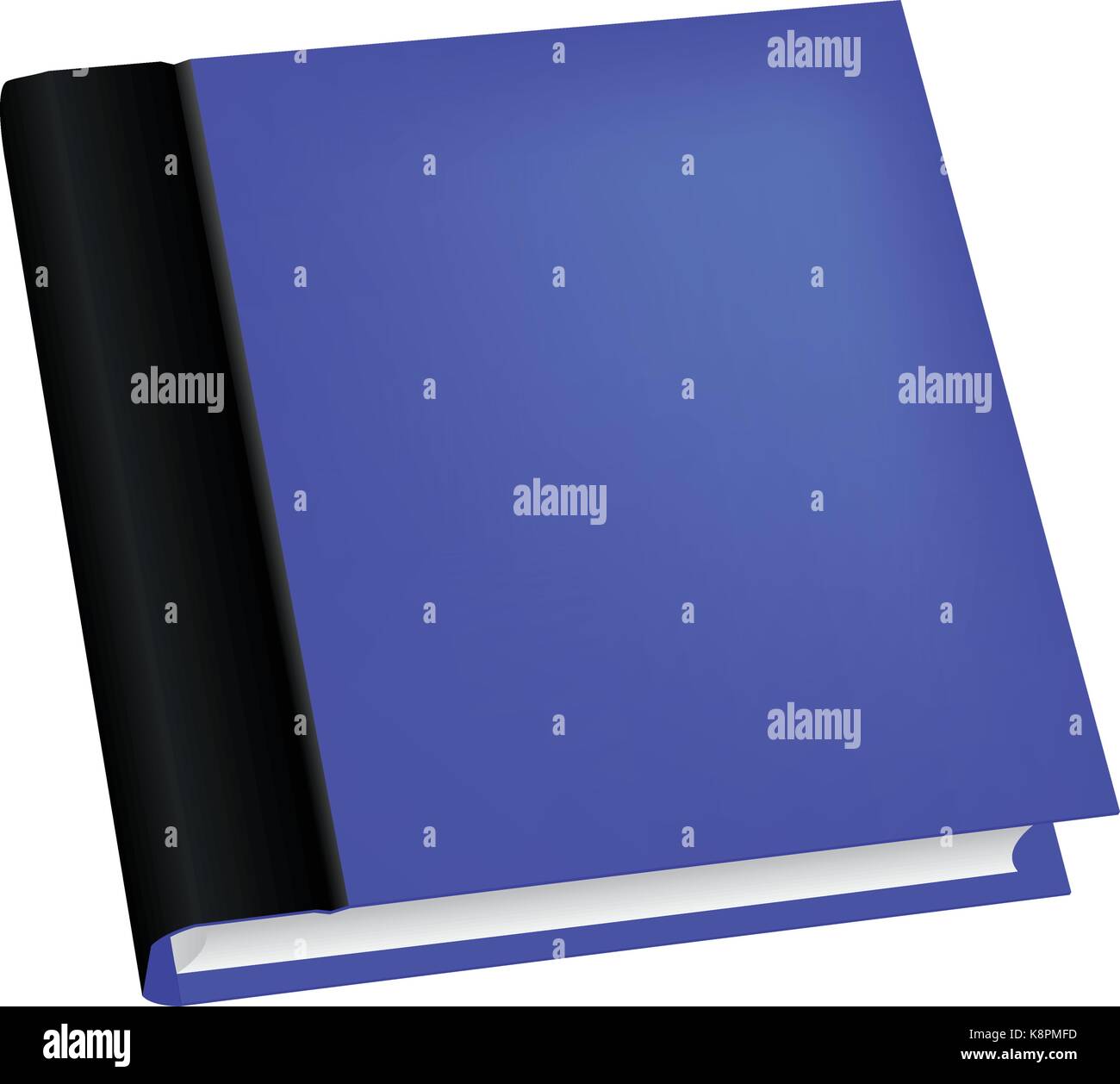 Vector illustration of realistic blue book isolated on white background ...