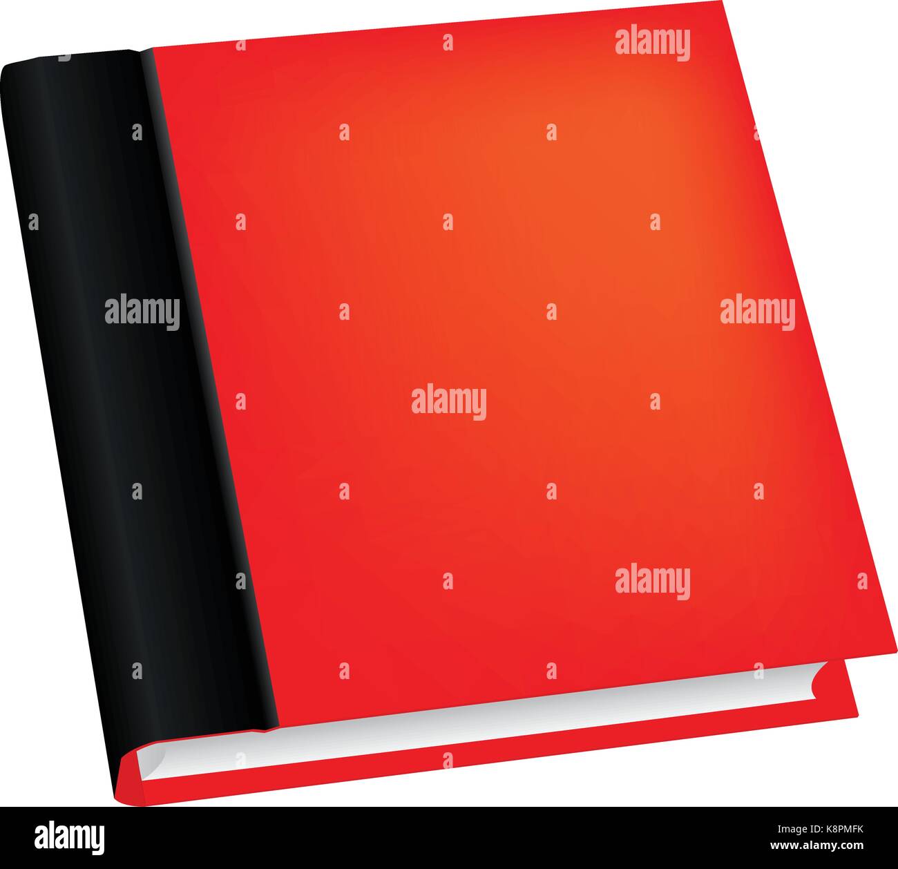 Vector illustration of realistic red book isolated on white background ...