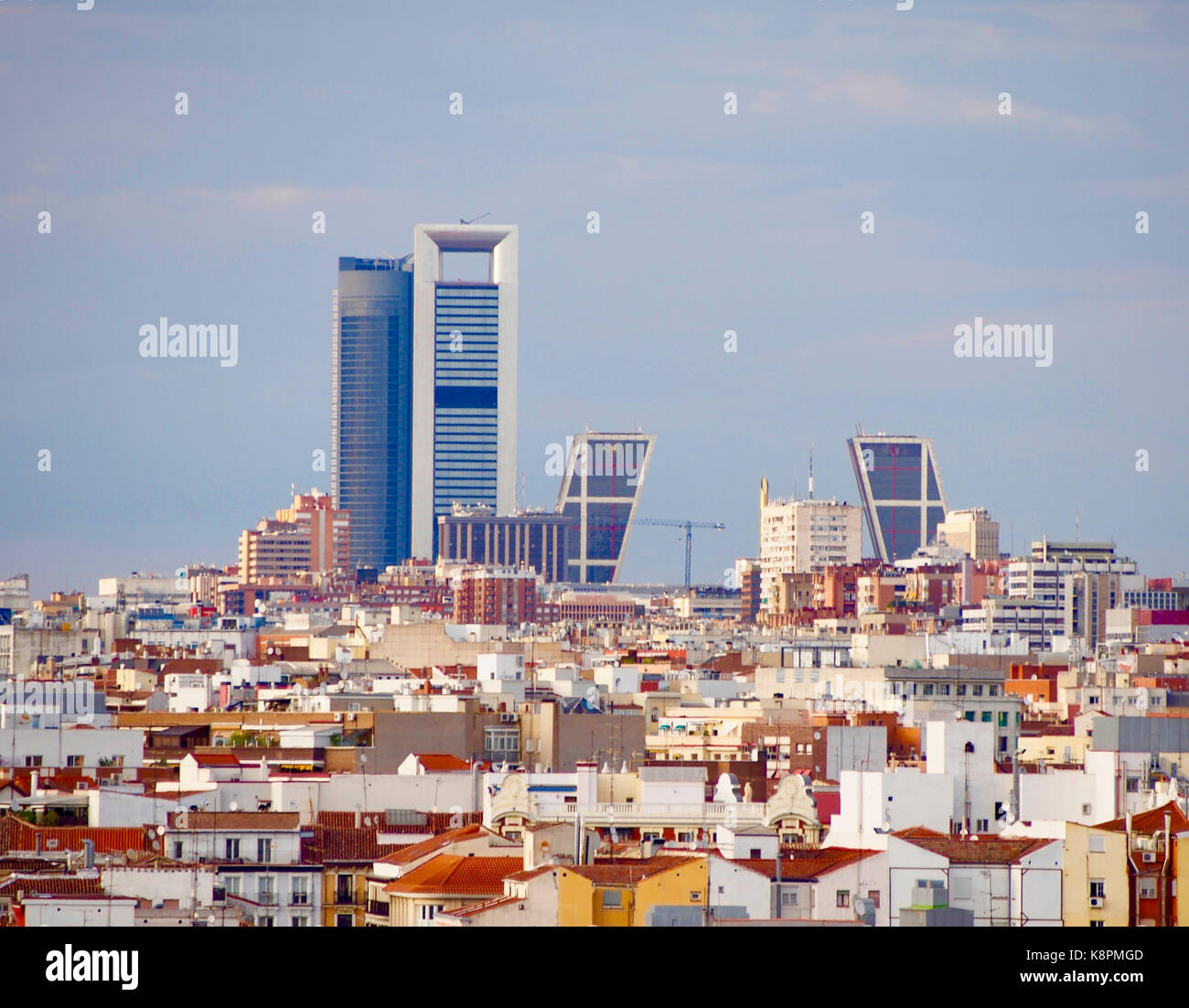 Madrid city skyscrapers aerial hi-res stock photography and images - Alamy
