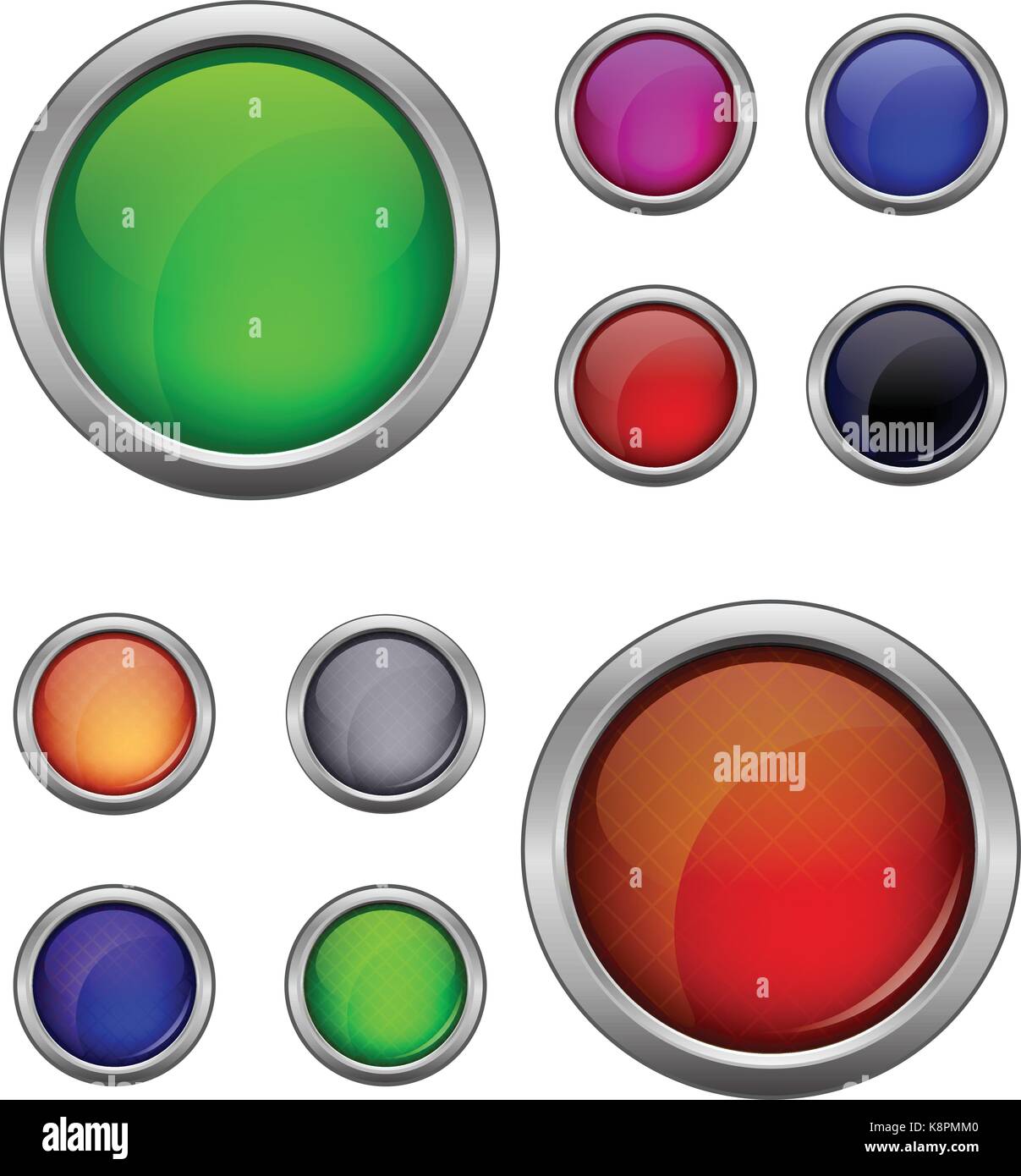 Set of isolated vector, glossy web button. Beautiful internet button ...