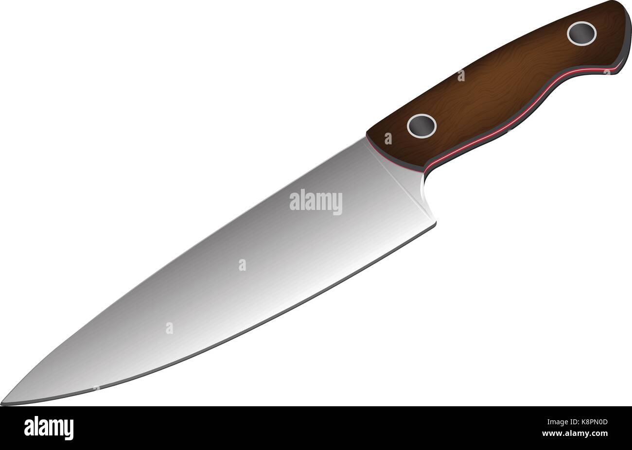 realistic kitchen knife vector illustration Stock Vector Image & Art ...