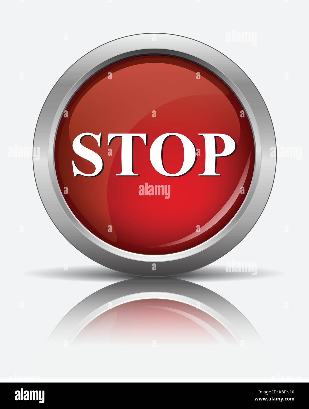Stop button vector vectors hi-res stock photography and images - Alamy