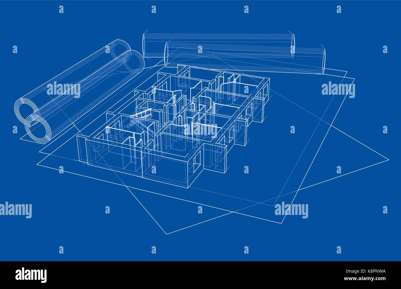 Floor plan drawings (simple) hi-res stock photography and images - Alamy