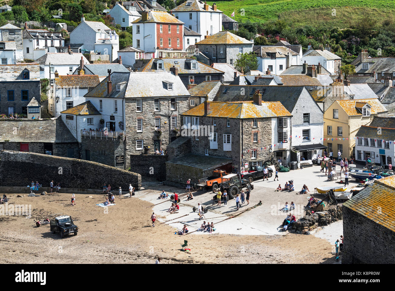 the coastal village of port isaac in north cornwall, england, britain ...