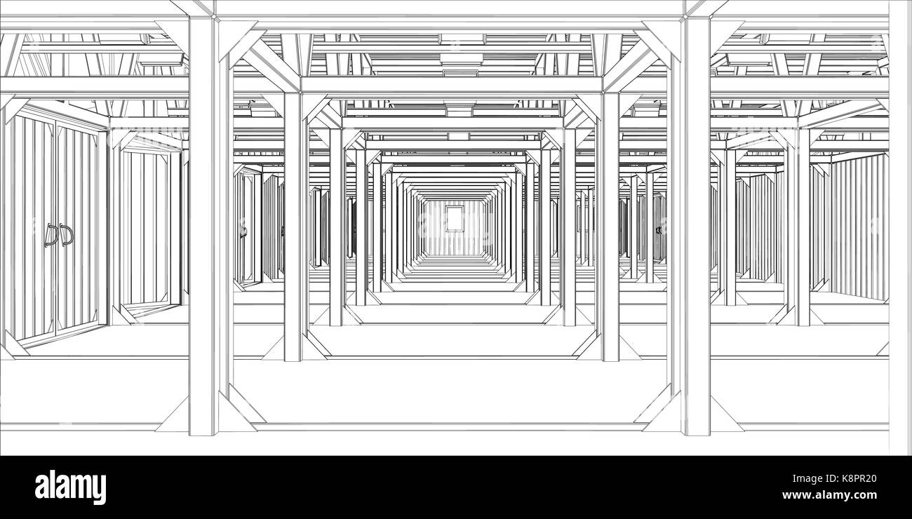 Vector illustration of industrial interior Stock Vector Image & Art - Alamy