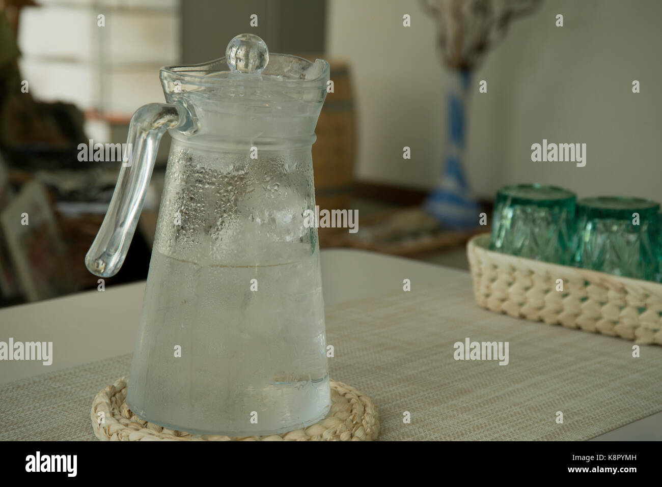 Jug of iced cold water Stock Photo - Alamy