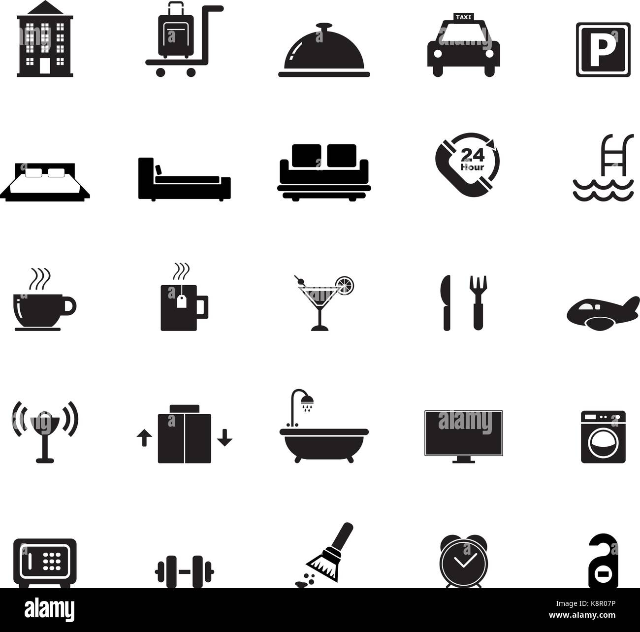 Hotel icon vector room Stock Vector Images - Alamy