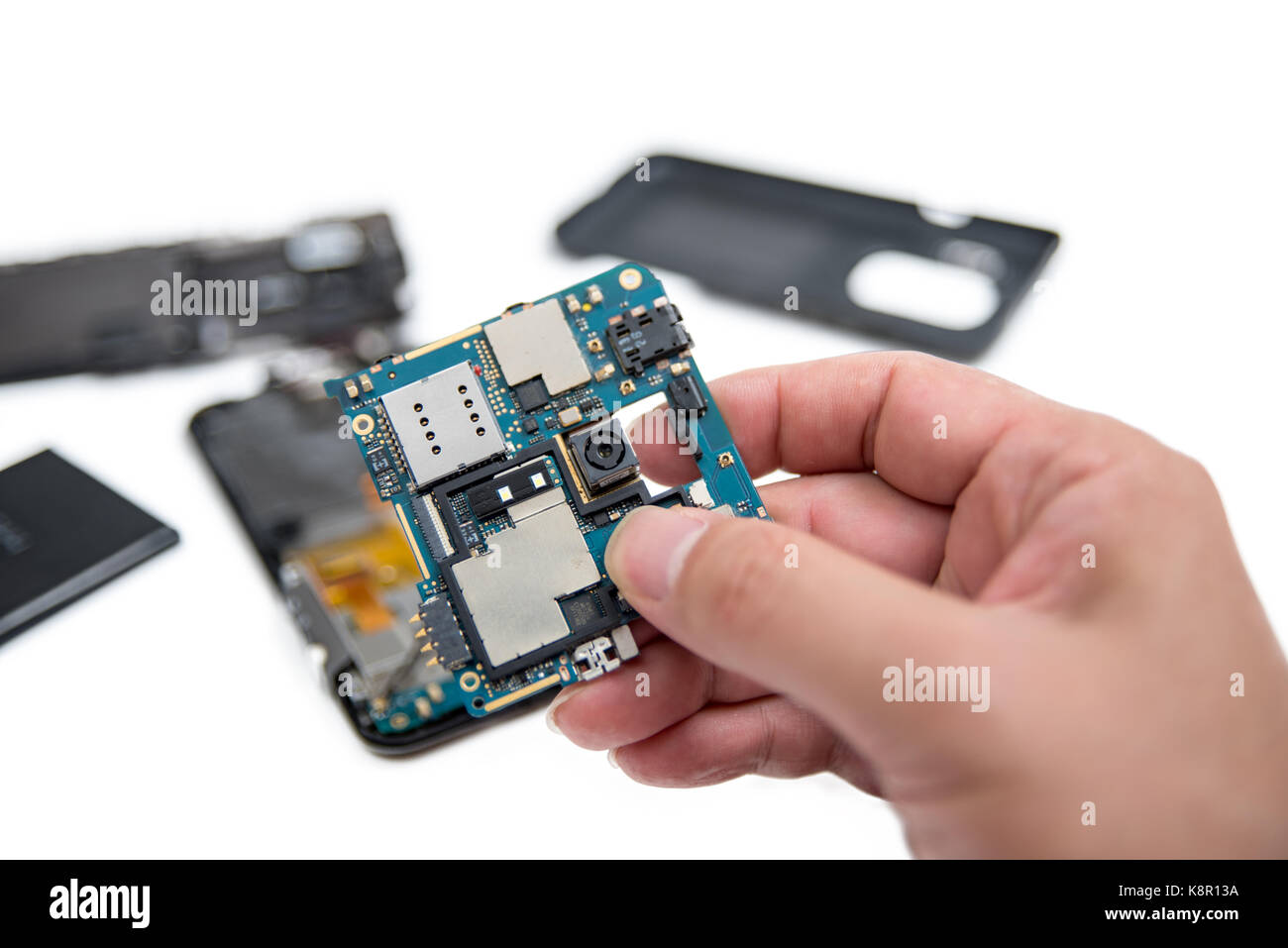Smart phone repair Stock Photo - Alamy
