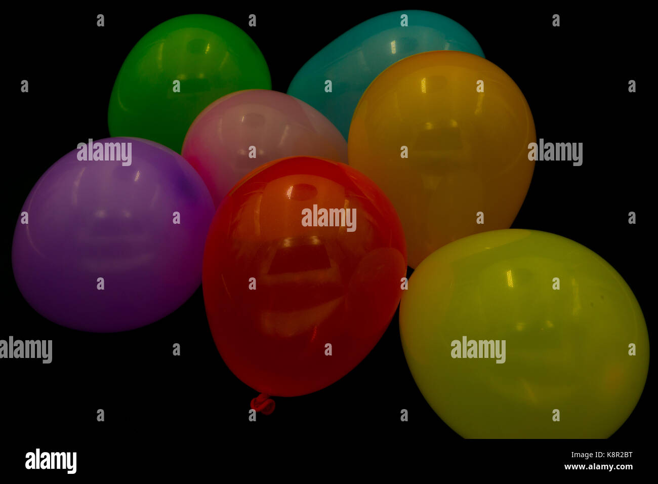 several balloons isolated Stock Photo - Alamy