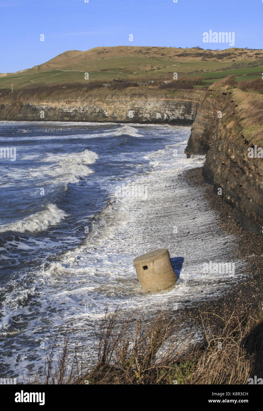 Second World War Pill box being lost to the sea due to coastal erosion ...