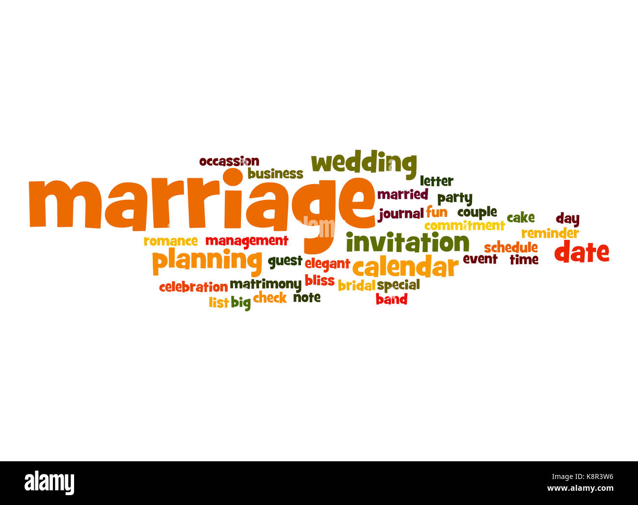 Marriage word cloud Stock Photo - Alamy