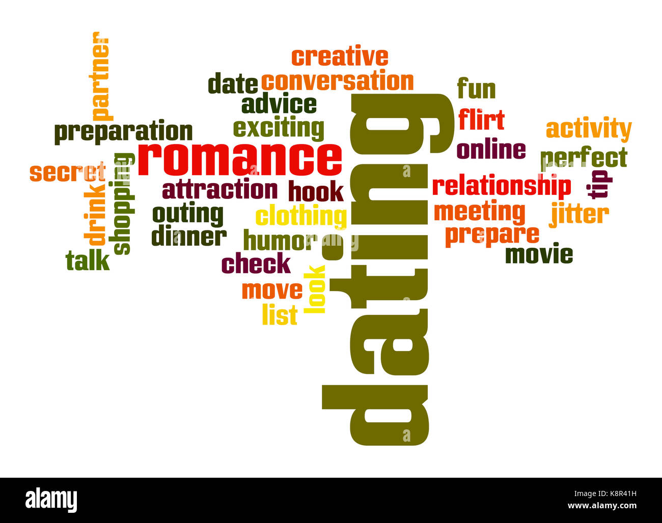 Dating word cloud Stock Photo - Alamy